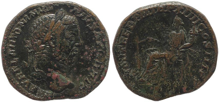 Caracalla Æ Sestertius 211AD - FORT RED P M TR P XIIII COS III P P, SC ...
