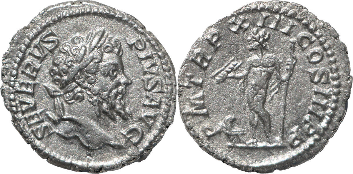Septimius Severus silver denarius 193-211AD - Jupiter – Cerberus ...