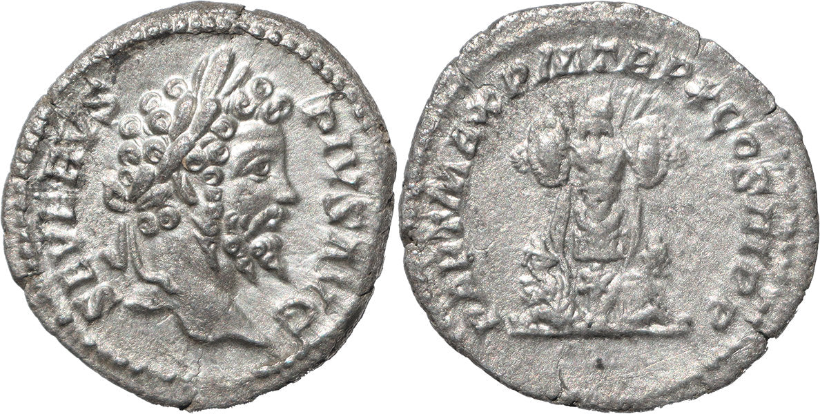 Septimius Severus silver denarius 193-211AD - Captives – Cerberus ...