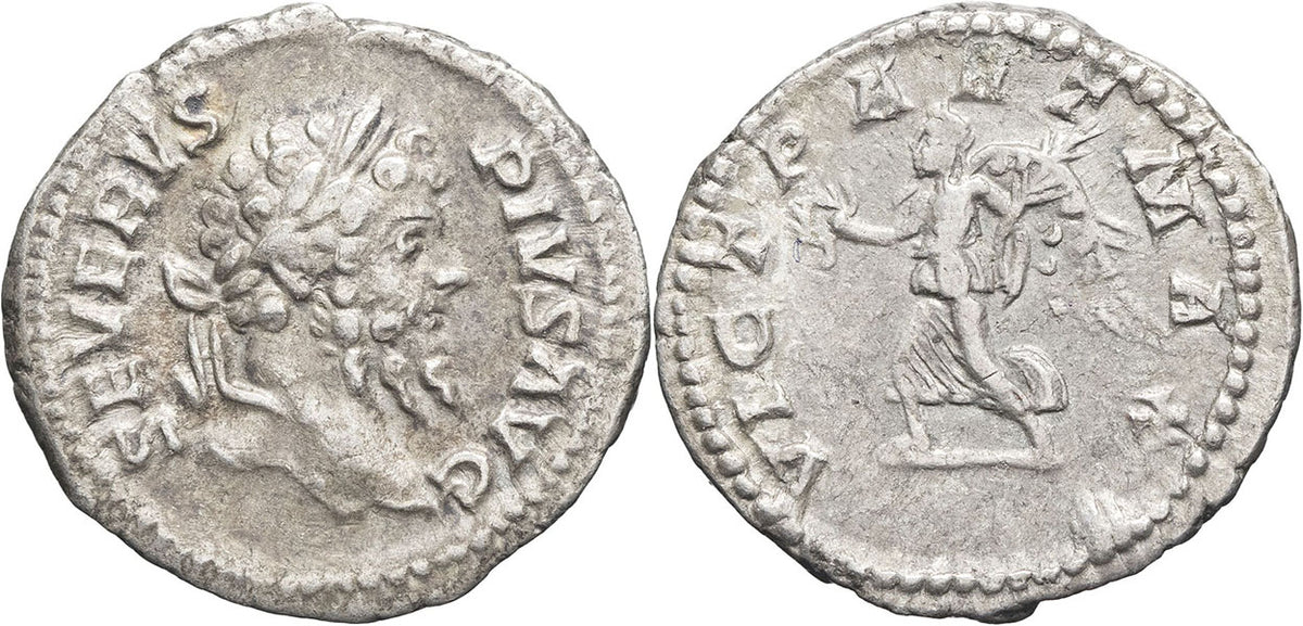 Roman coin of Septimius Severus silver denarius 193-211AD - VICTORY ...