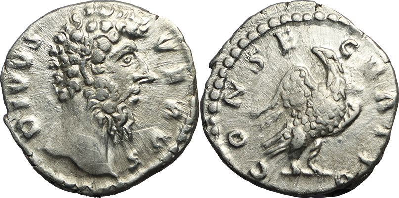 Ancient Roman coin of Lucius Verus - DIVVS VERVS - Eagle – Cerberus ...