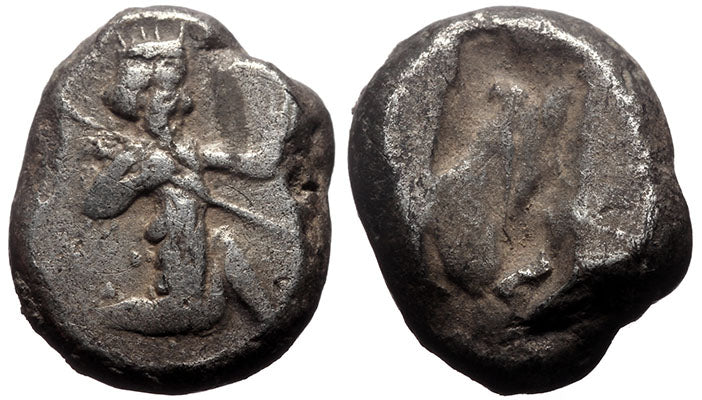 Ancient Persian silver coin - Achaemenid Empire. Time of Darius I to X ...