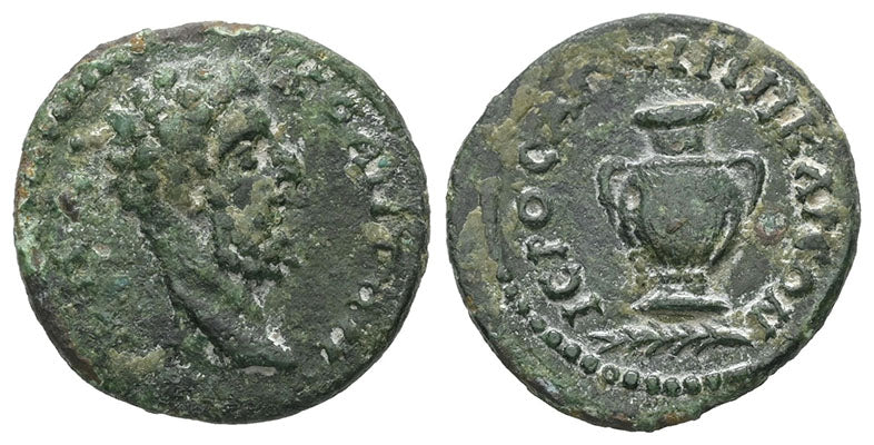 Ancient Roman coin of the Emperor Commodus minted in Nicaea, Bithynia ...
