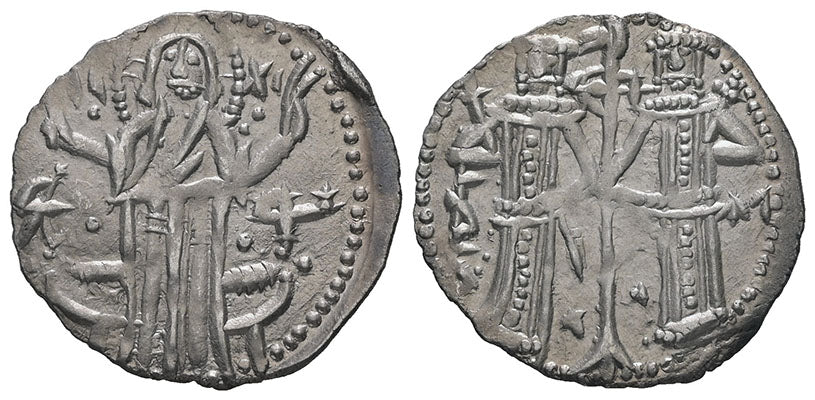 Ancient Bulgarian silver coin of Ivan Alexander and Michael Asen IV 13 ...