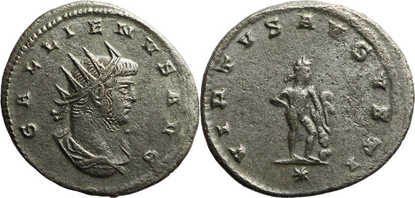 Ancient Roman coin of the Emperor Gallienus with Hercules & Club ...