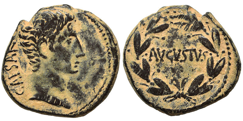 Large Ancient Roman Provincial coin of the Roman Emperor Augustus 27 B ...