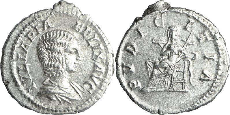 Superb Ancient Roman silver coin of Julia Domna as Augusta minted in R ...