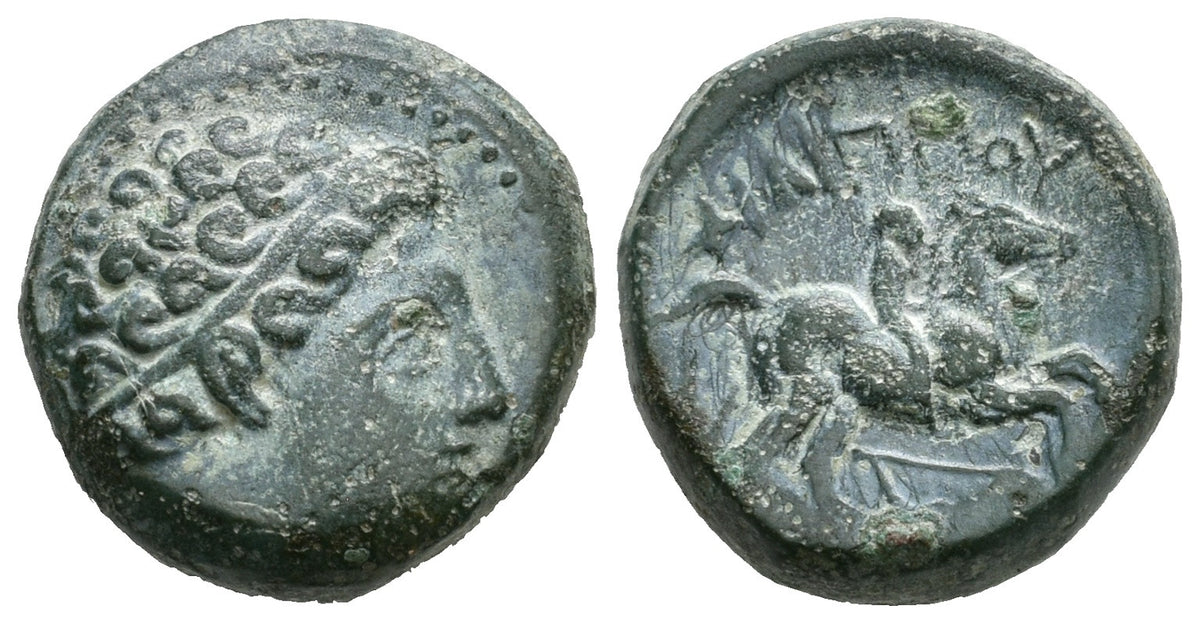 Ancient Greek bronze coin of Philip II of Macedon circa 359-336 BC ...