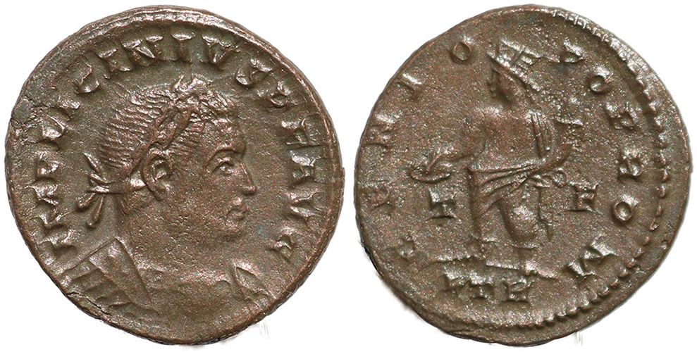 Roman coin of Licinius I - GENIO POP ROM - Treveri Mint – Cerberus ...