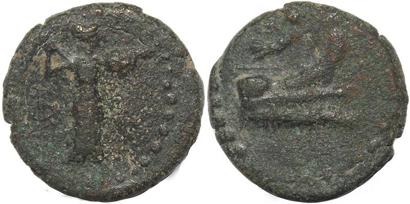 Greek coin of Phaselis, Lycia Ae18 - Athena & Nike – Cerberus Ancient ...
