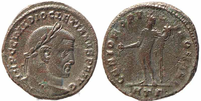 Roman coin of Diocletian Ae large silvered follis - GENIO POPVLI ROMAN ...