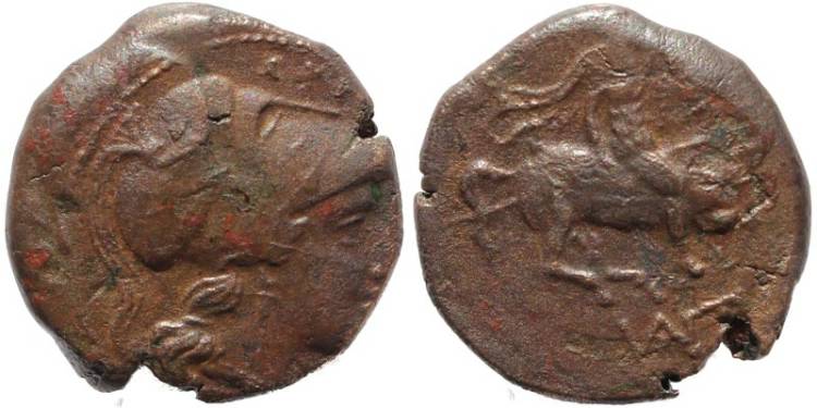 Greek coin from Sicily, Syracuse - Agathokles - 317-289 BC. – Cerberus ...