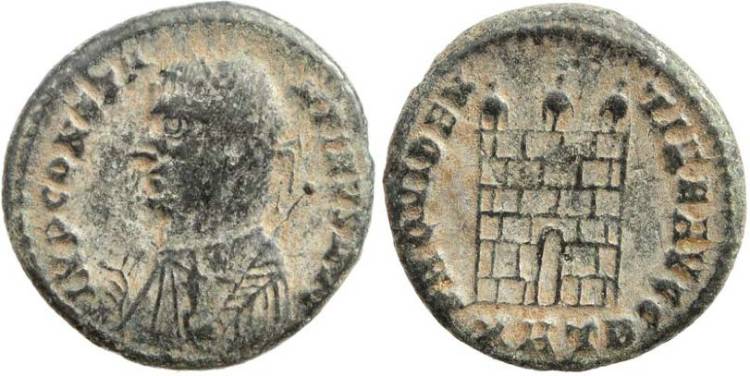 Silvered Roman coin of Constantine I Magnus 307-337AD - Heraclea Mint ...